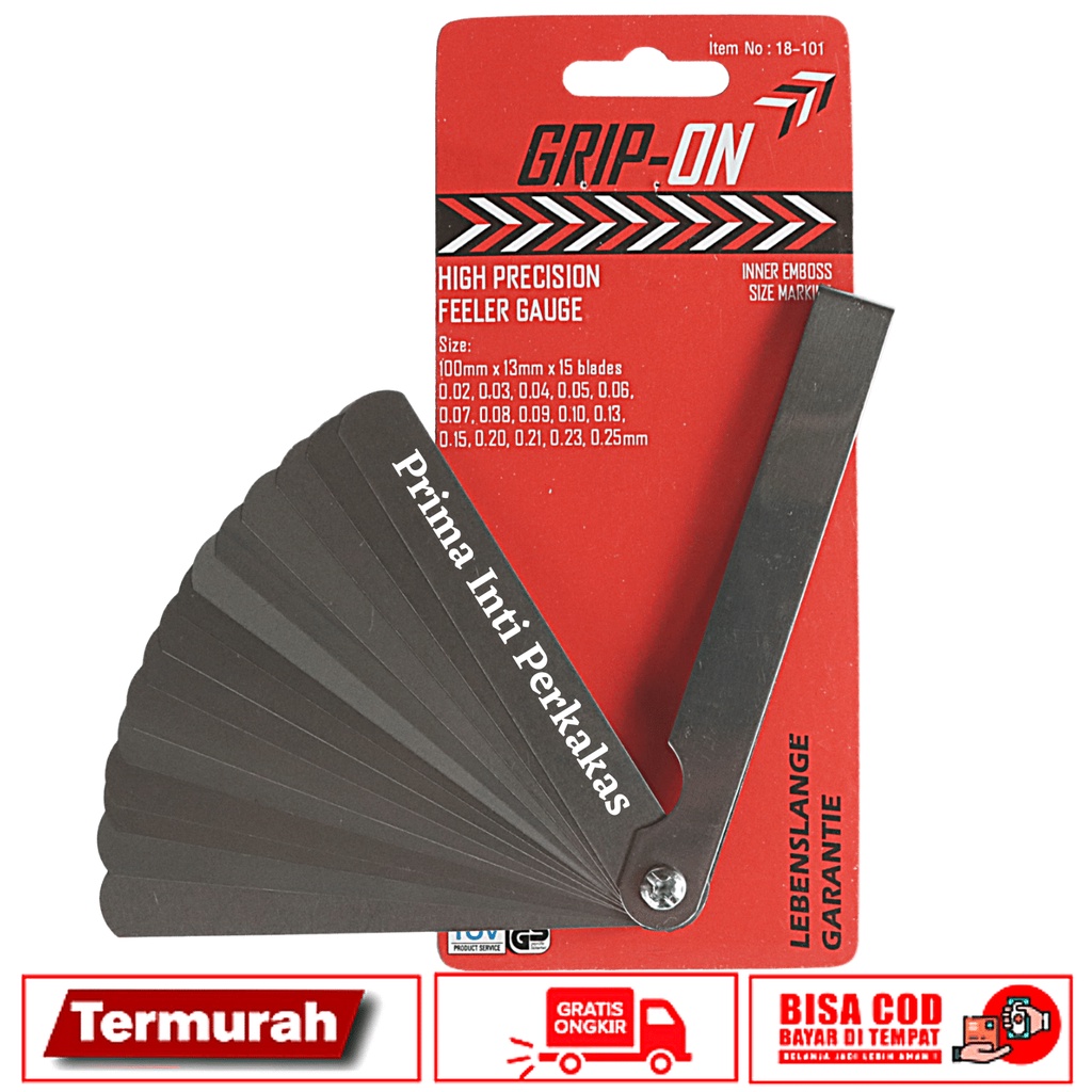 Jual ALAT SETTING KLEP GRIP ON FEELER GAUGE GRIPON 15 BLADE ALAT SETEL ...