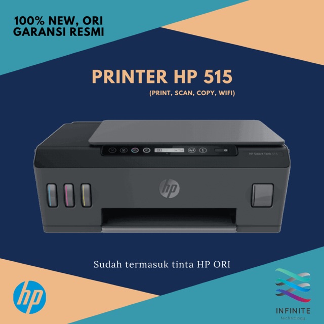 Jual Printer HP 515 all in one PRINT SCAN COPY WIFI termasuk tinta ...