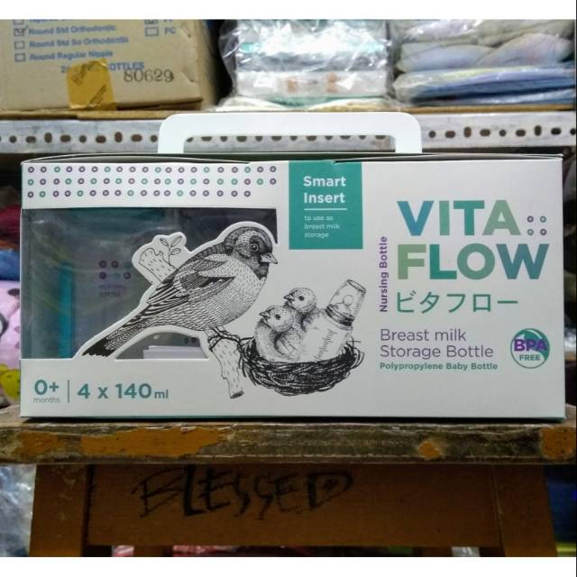 Jual Botol susu ASI - Breast milk storage bottle isi 4 Vita Flow ...
