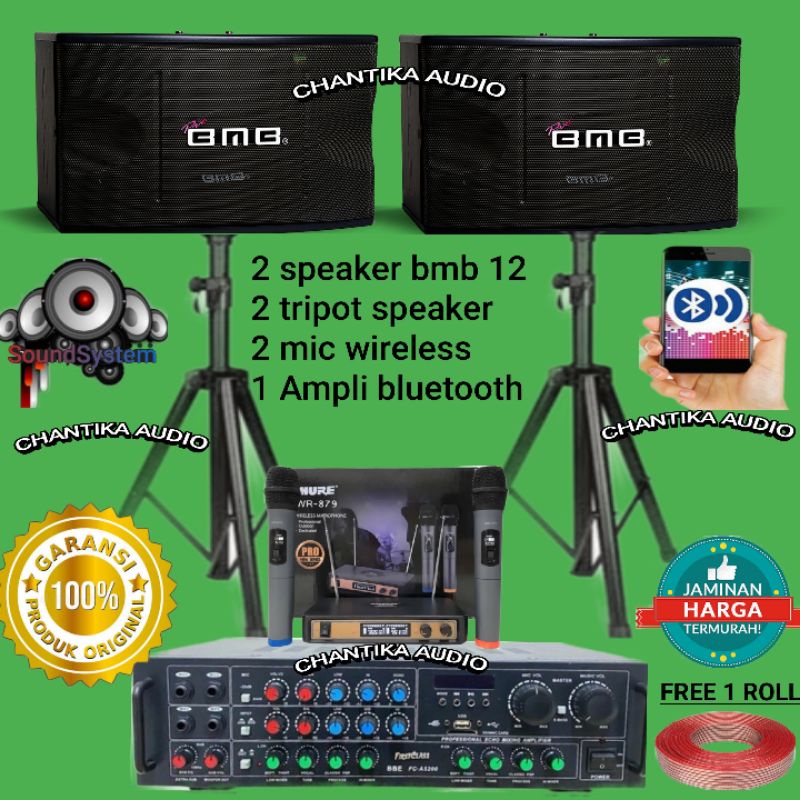 Jual Speaker bmb 12 inch cs 550 v ampli bluetooth paket sound karoke ...