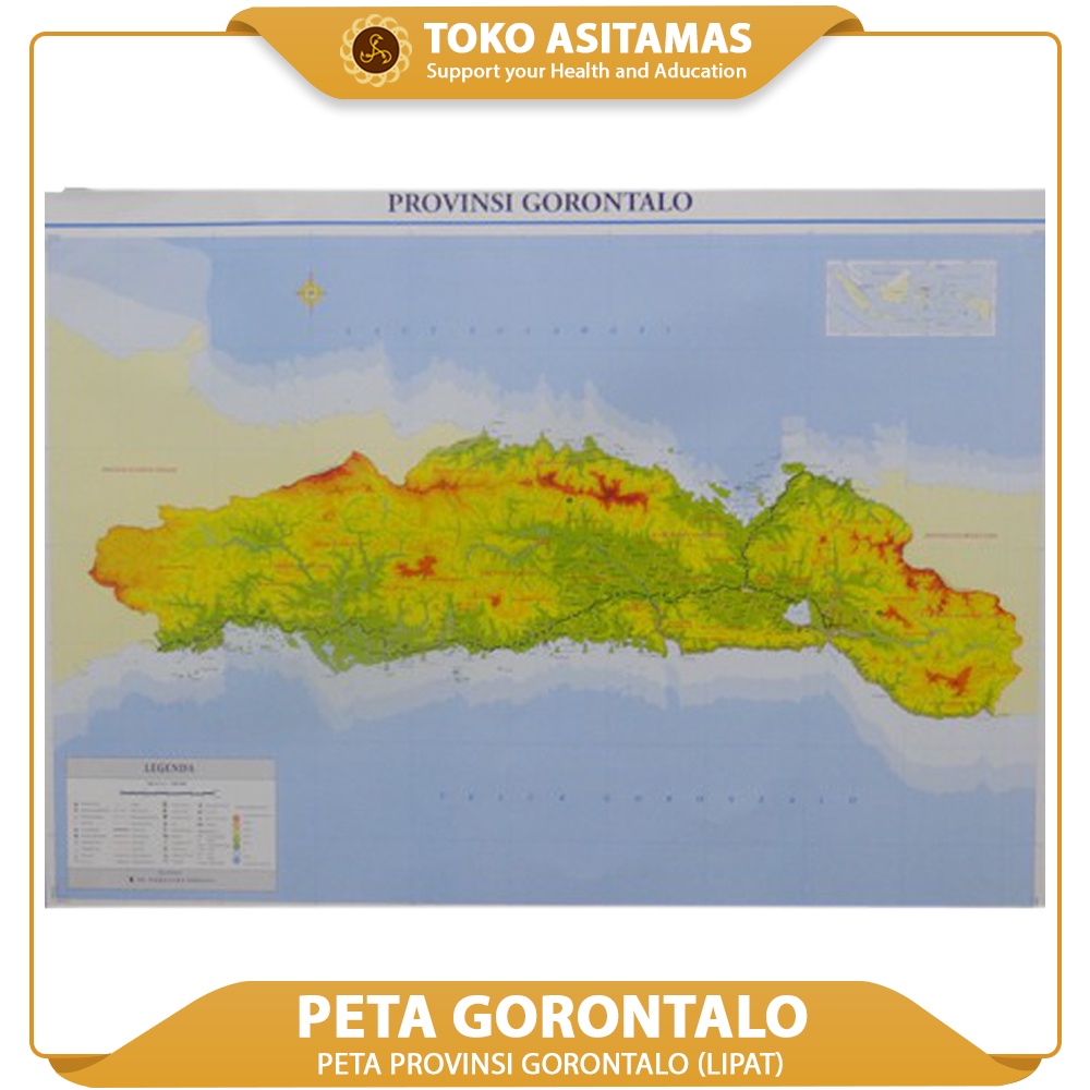 Jual Peta Provinsi Gorontalo (Lipat) | Shopee Indonesia
