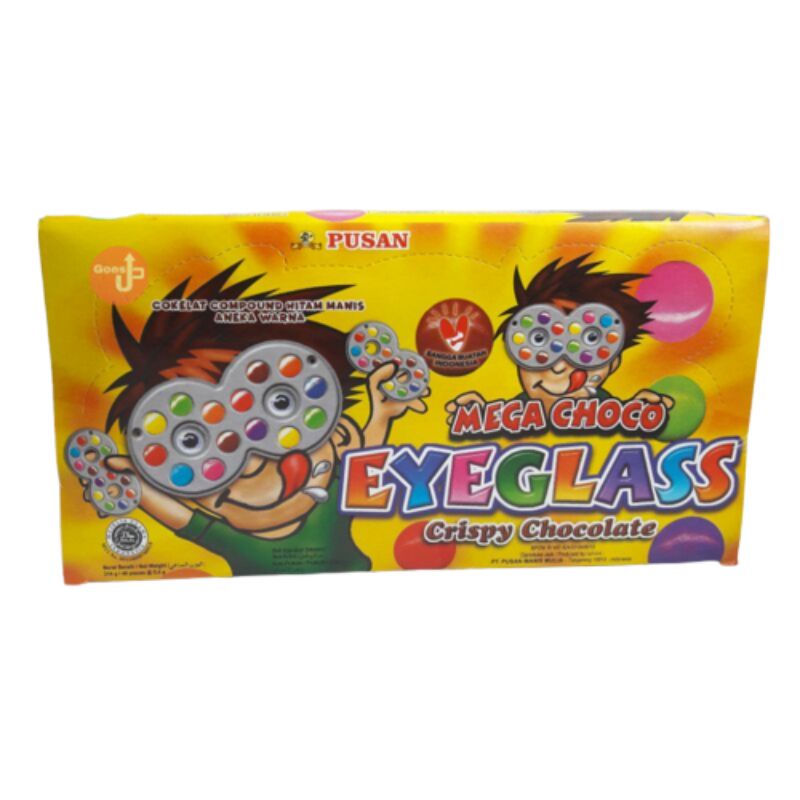 Jual Permen Cokelat Kacamata Jadul Box (Isi 40pc @5,4gr) Pusan Mega ...