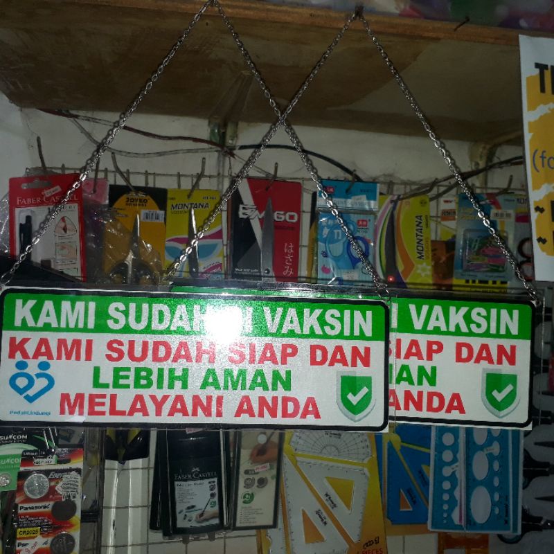 Jual Sign board papan peringatan saya sudah vaksin akrilik | Shopee ...