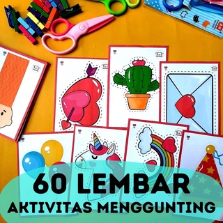 Jual Worksheet Aktivitas Menggunting Mainan Motorik Halus Anak Mainan ...