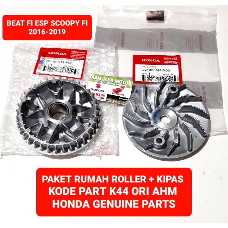 Jual Paket Rumah Roller Plus Kipas AHM K44 Honda Beat fi esp Setreet pop Scoopyfi esp Original ...