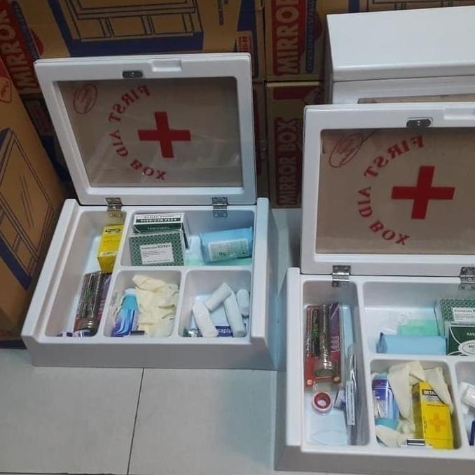 Jual Box Penyimpanan Obat - Kotak Obat P3K Dinding Tipe A Lengkap ...