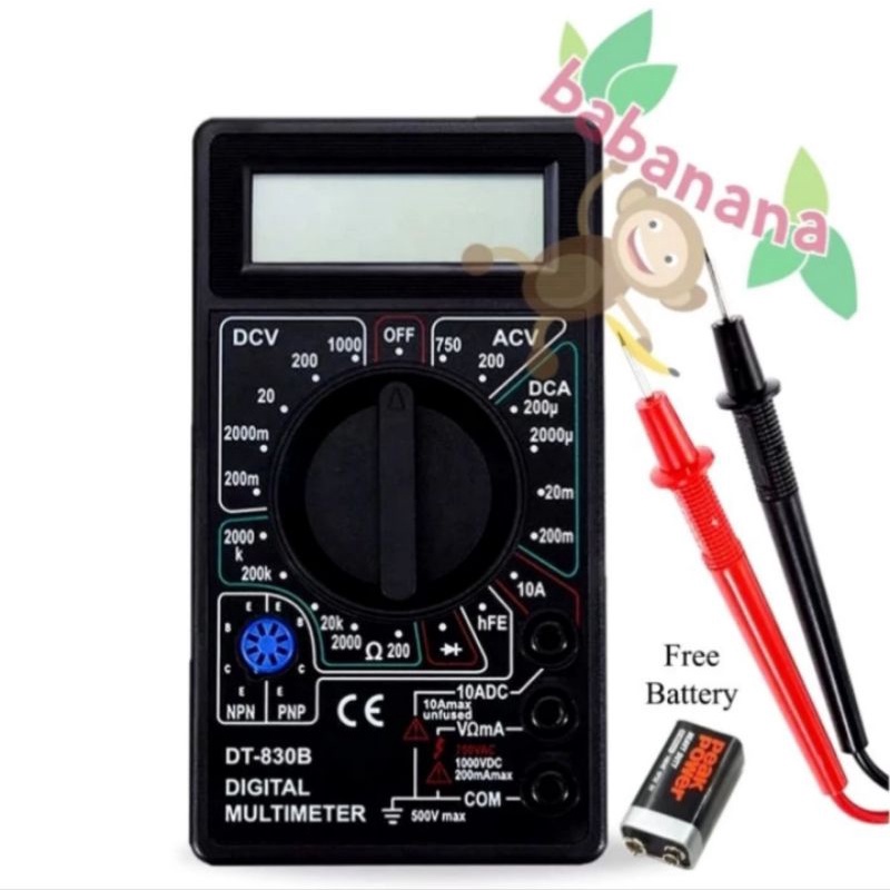 Jual Multitester Avometer multimeter digital DT830B | Shopee Indonesia