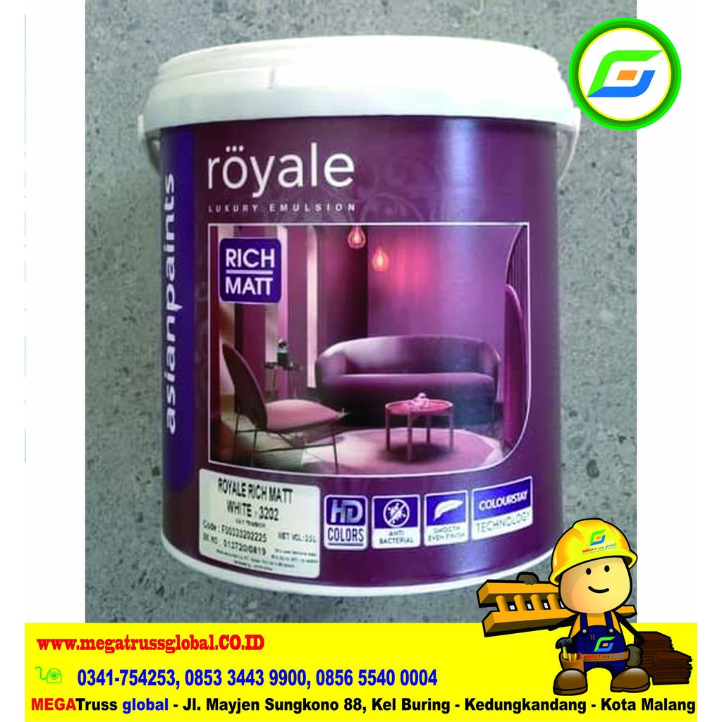 Jual Asian Paint Cat Tembok Interior Royale Rich Matt- cat tembok asian ...