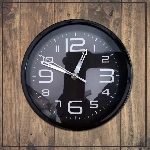 Jual Jam Dinding Tempel Wall Clock Polos (Hitam) | Shopee Indonesia