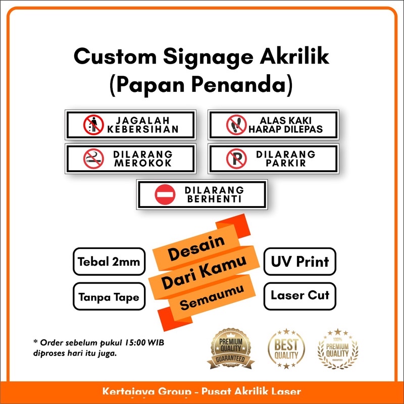 Jual Papan Signane Papan Penanda Akrilik Custom | Shopee Indonesia