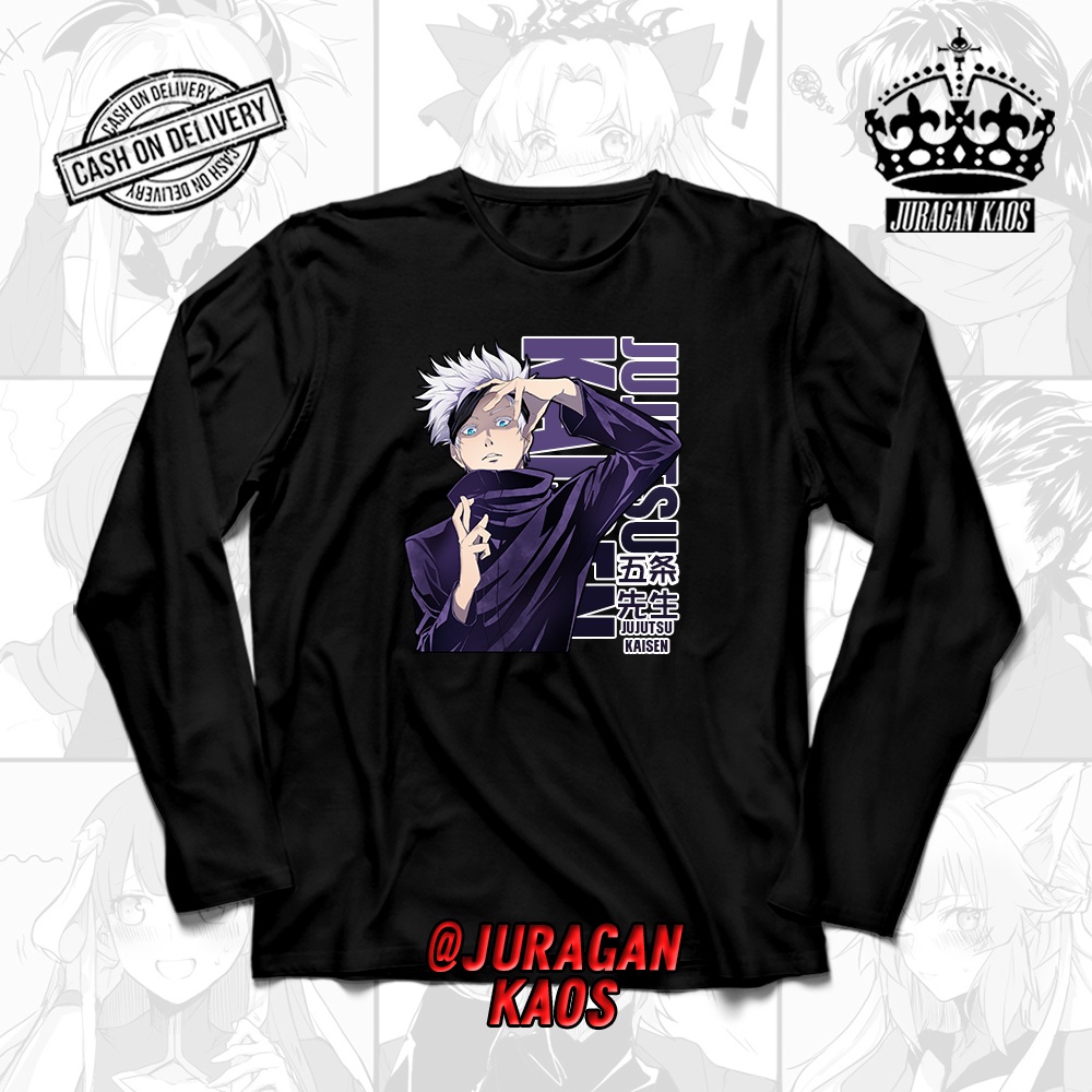 Jual KAOS LENGAN PANJANG PRIA ANIME GOJO SATORU/LONGSLEEVE / JUJUTSU ... Jual KAOS LENGAN PANJANG PRIA ANIME GOJO SATORU/LONGSLEEVE / JUJUTSU ...