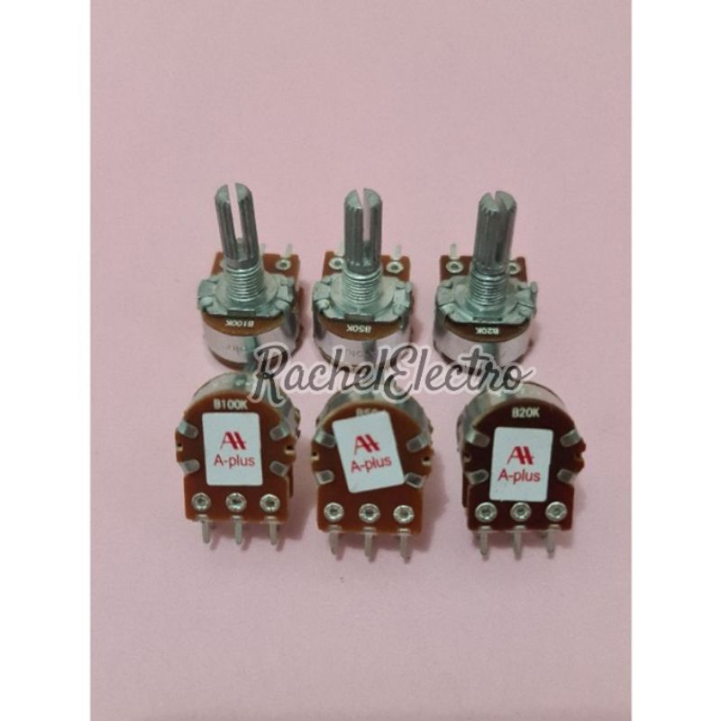 Jual Potensio Stereo APlus 10K 20K 50K 100K 250K 500K ORIGINAL | Shopee ...