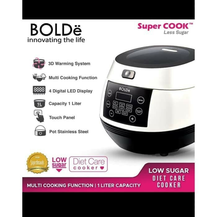 Jual Rice Cooker Magic Com Digital BOLDe Bolde Super Cook Less Sugar ...