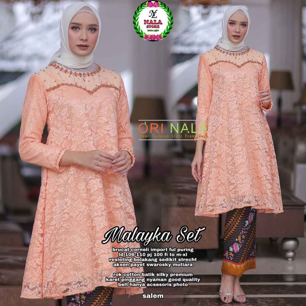 Jual ORINALA Malayka Set brokat tile batik mewah cantik terbaru stylish ...