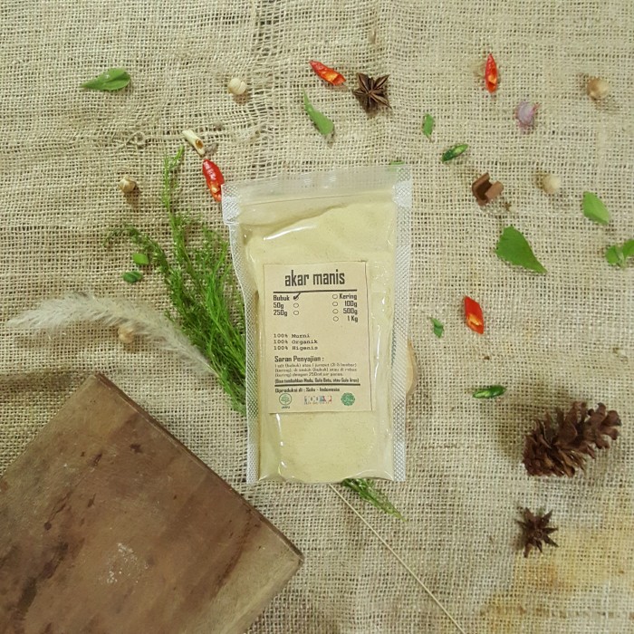 Jual AKAR MANIS BUBUK 100 GR / KAYU LEGI / Liquorice Licorice / MURNI ...
