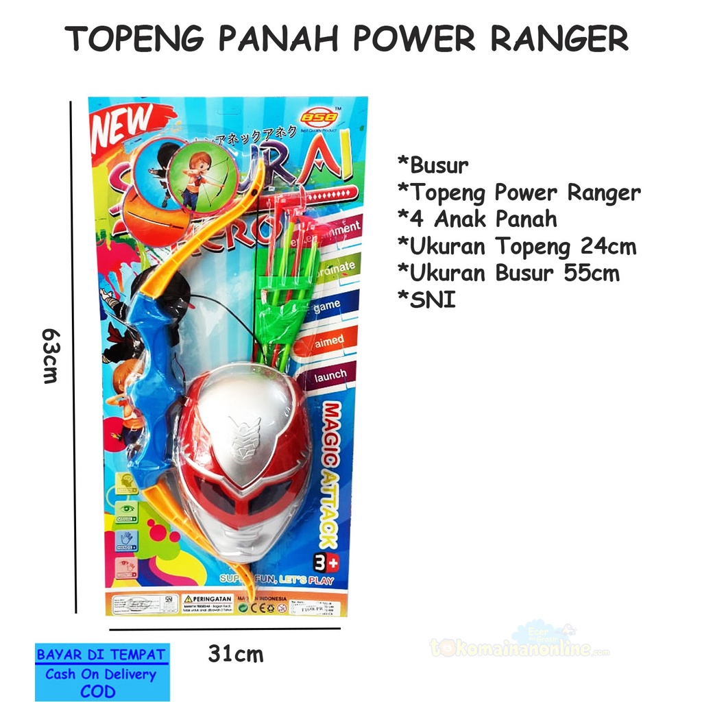 Jual TOPENG PANAH POWER RANGER - F1658 MAINAN SET TOPENG + PANAH ...