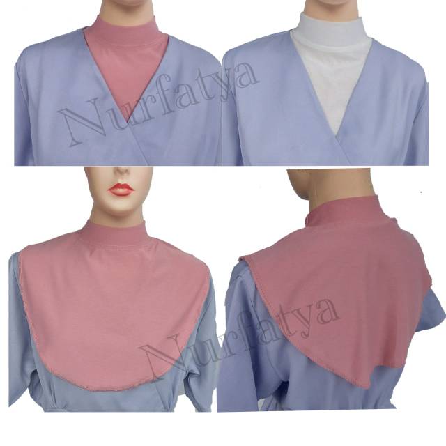 Jual Manset Leher Wanita Penutup Leher Hijab Inner Leher | Shopee Indonesia