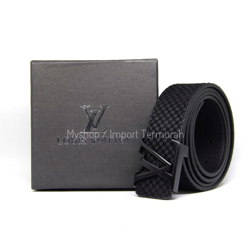 Jual Gesper Sabuk Ikat Pinggang Kulit Asli Import Branded VL 28 Black ...