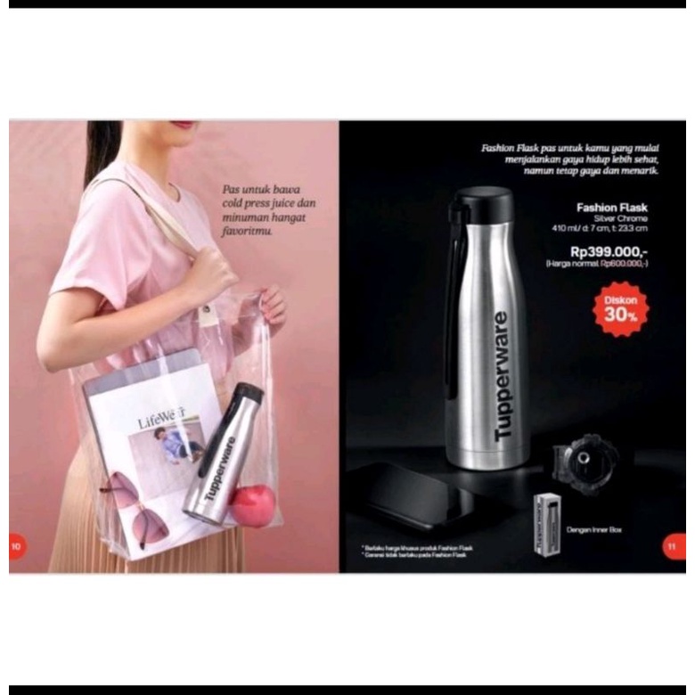 Jual Tupperware fashion silver termos stainless / duo tup termos ...