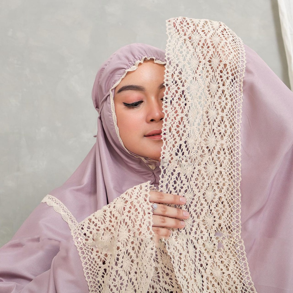 Jual Mukena Dewasa Katun Polos Mukena Renda Rajut Jumbo Premium ...