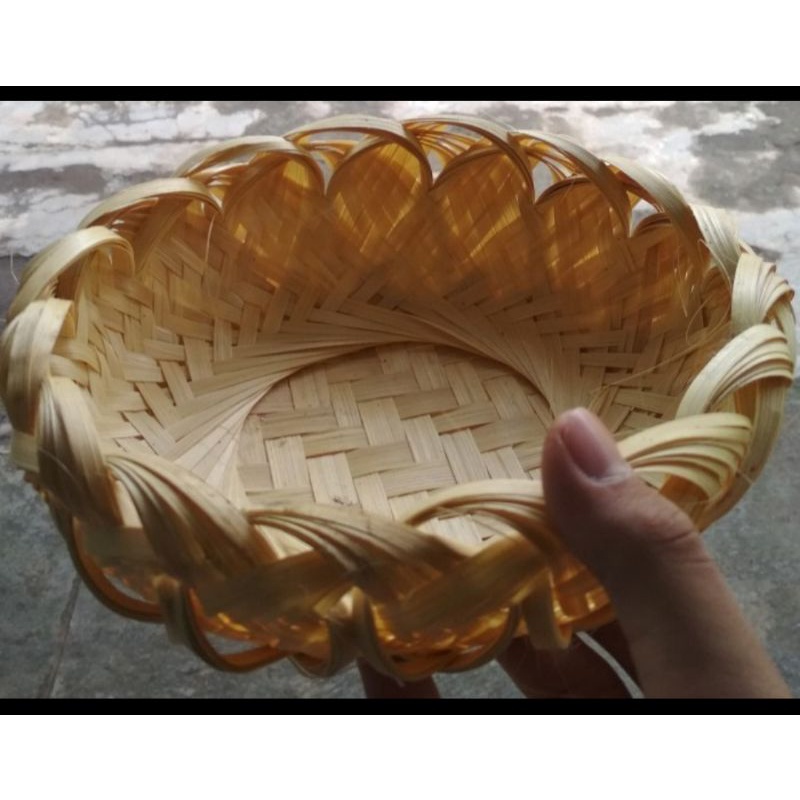 Jual mangkok anyaman model mawar 1set isi 3 | Shopee Indonesia