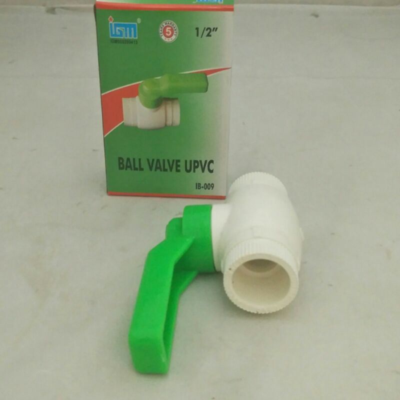 Jual Stop kran 1/2 inch pvc putih IGM ball valve 1/2 inch, stop kran ...