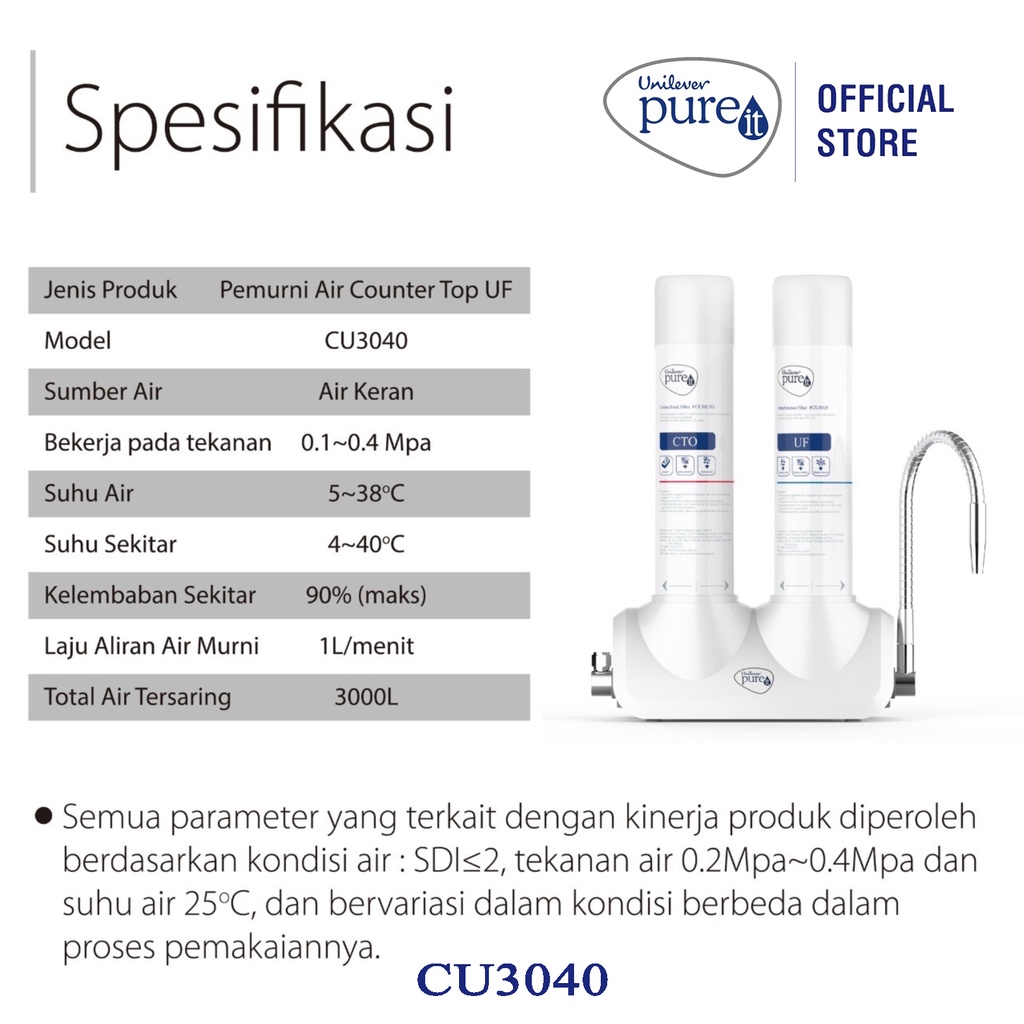 Jual Unilever Pureit Portable Water Purifier CU3040 | Shopee Indonesia