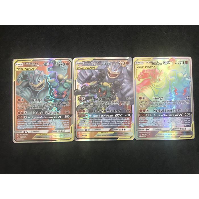 Jual Kartu Pokemon TCG Sun&Moon Tag Team Marshadow & Machamp GX (3 kartu) | Shopee Indonesia