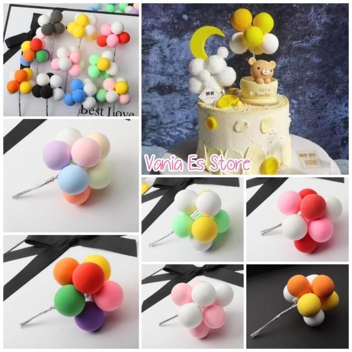 Jual Dekorasi Topper Cake 1 Set 8Pcs Foam Balloon / Dekorasi Kue Balon ...