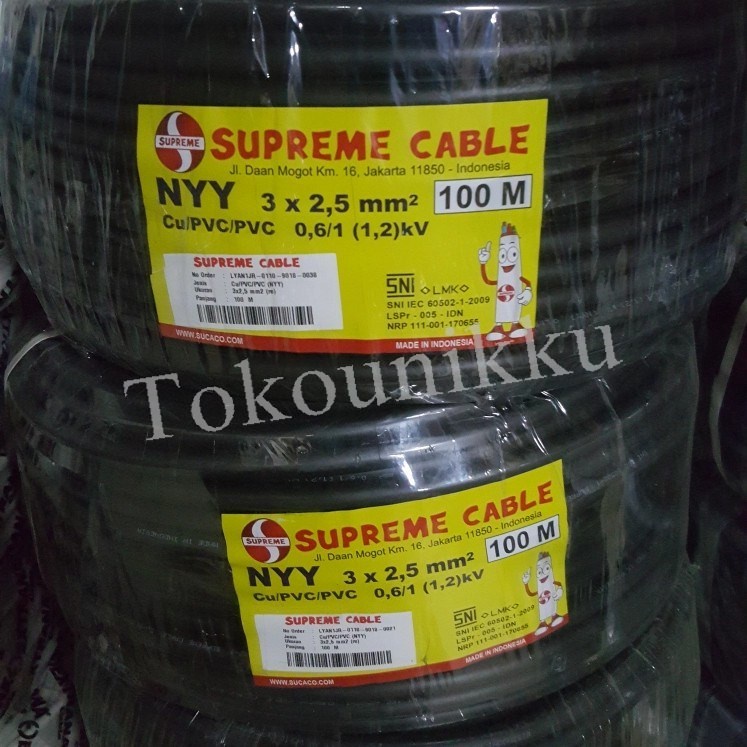 Jual KABEL LISTRIK NYY SUPREME 3 X 2,5MM 100M | Shopee Indonesia
