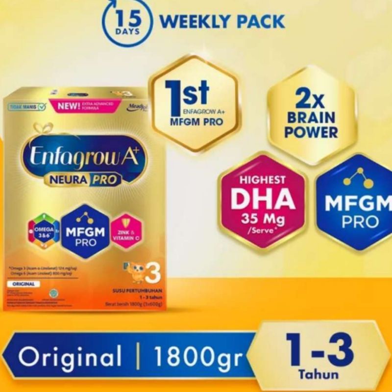 Jual Enfagrow A+ 3 1800 gr / Enfagrow 4 1800 gr rasa Vanilla/ Original ...
