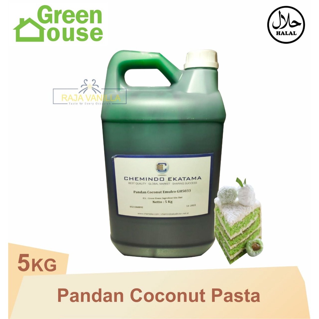 Jual Green House Pandan Coconut Emulco - Kelapa Pasta Hijau Bolu 5 kg ...