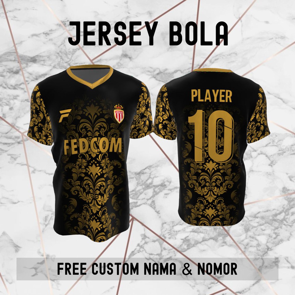 Jual Jersey Batik AS Monaco Klub Bola Baju Kaos Custom Nama dan Nomor ...