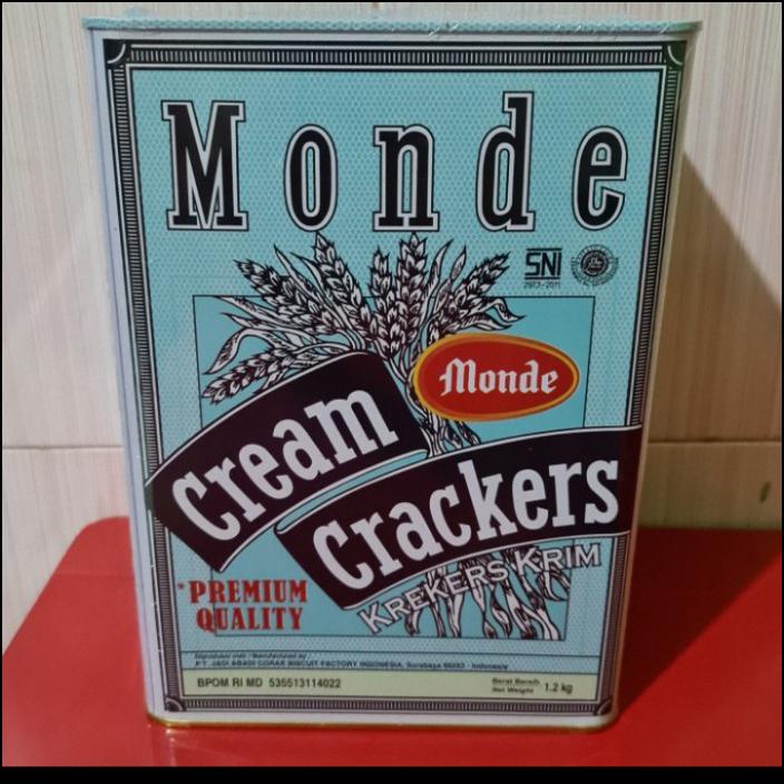 Jual MONDE CREAM CRACKERS KALENG 1200GR | Shopee Indonesia