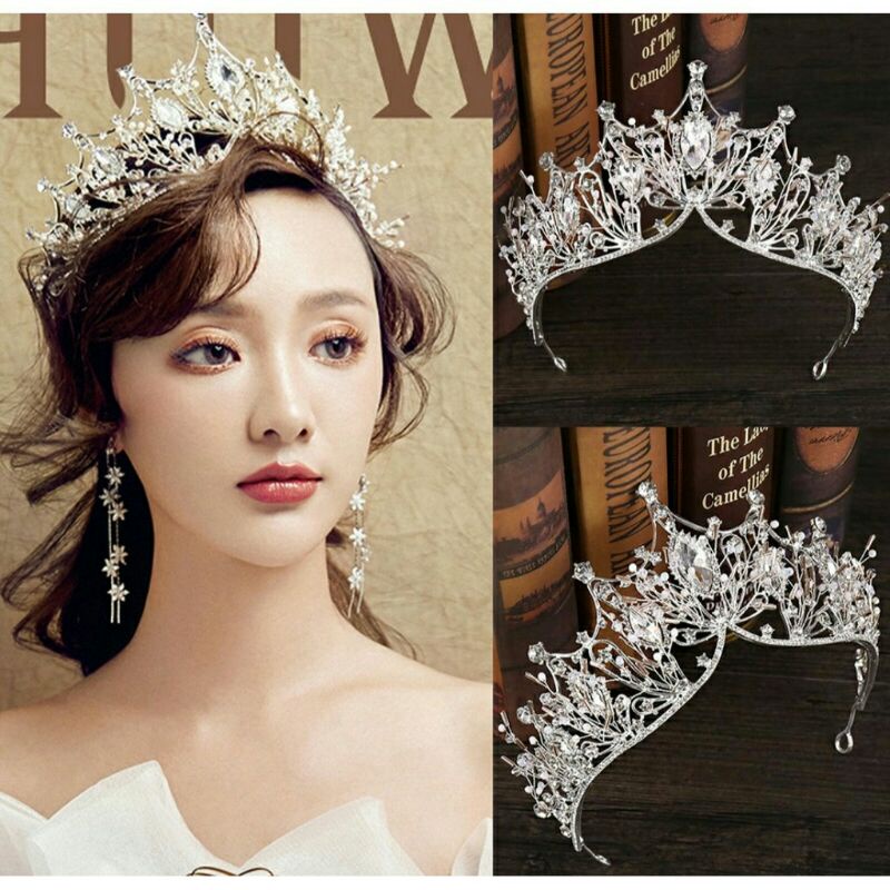 Jual mahkota pengantin mahkota hijab wedding warna gold silver | Shopee ...