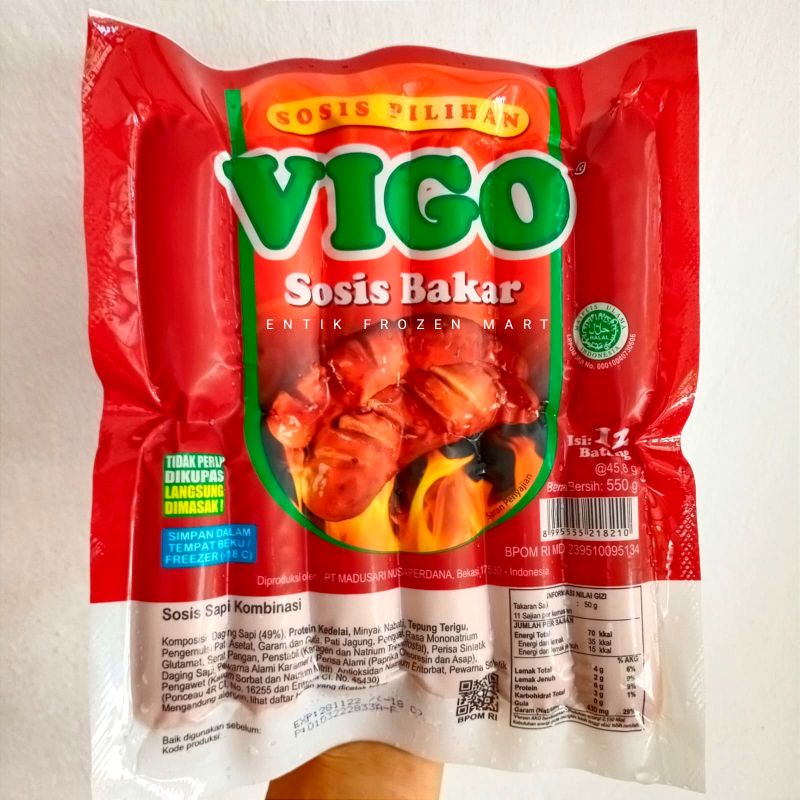 Jual Sosis Sapi Bakar Vigo Mini 550gr (12 pcs) | Shopee Indonesia