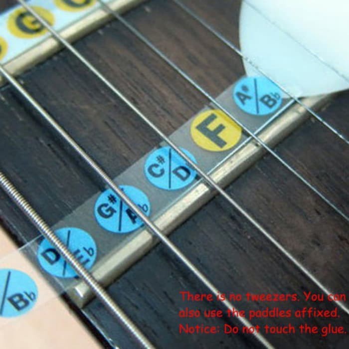 Jual Stiker Fret Gitar untuk Belajar Pemula Guitar Fretboard Note ...