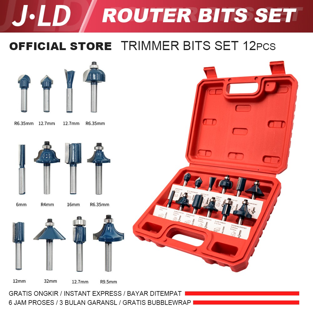 Jual Mata Router set - Mata Profil - Mata Trimmer Set Router Bit Set ...