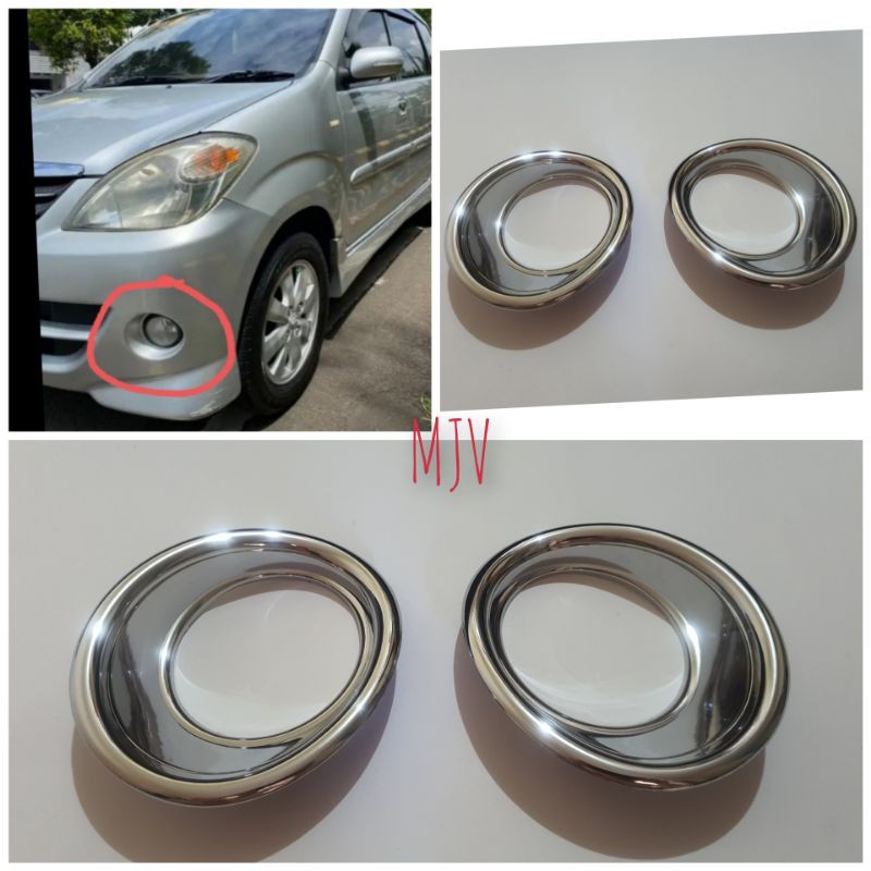 Jual RING FOG LAMP VARIASI AVANZA TIPE S 2007-2010 CROM SET KANAN KIRI ...