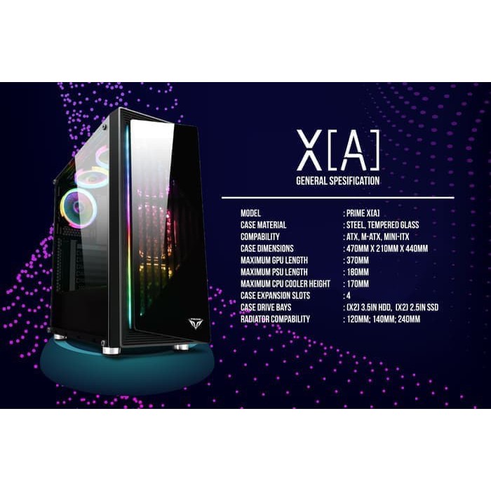 Jual PRIME X-[A] - PREMIUM GAMING CASE 0.7mm STEEL | Shopee Indonesia