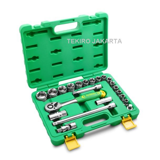 Jual Tekiro Kunci Sock - Socket Set 1/2 Inch 22 pcs 10 - 32 mm Box Plastik | Shopee Indonesia