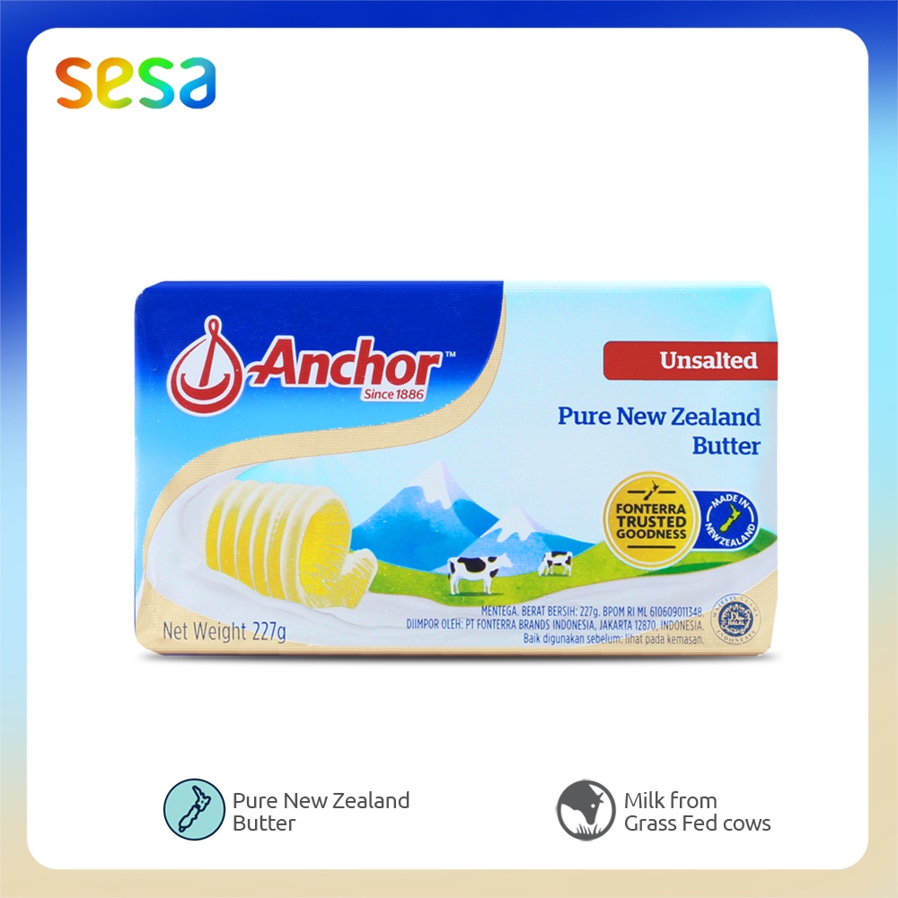 Jual ANCHOR Unsalted Butter 227gr - Mentega Margarin Olahan | Shopee ...