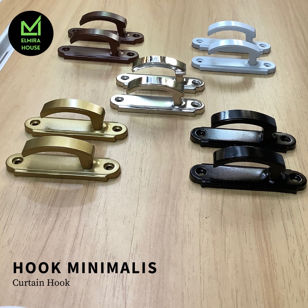 Jual Hook sangkutan kaitan tali gorden minimalis besi | Shopee Indonesia