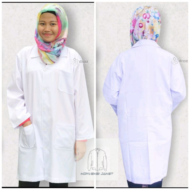 Jual Jas laboratorium / jas praktek/ Jas lab praktek / Jas lab rumah ...