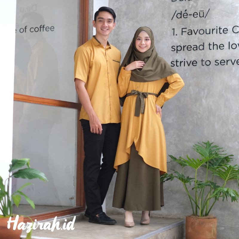 Jual Xavera mustard army hazirah.id couple muslim couple simple cantik ...