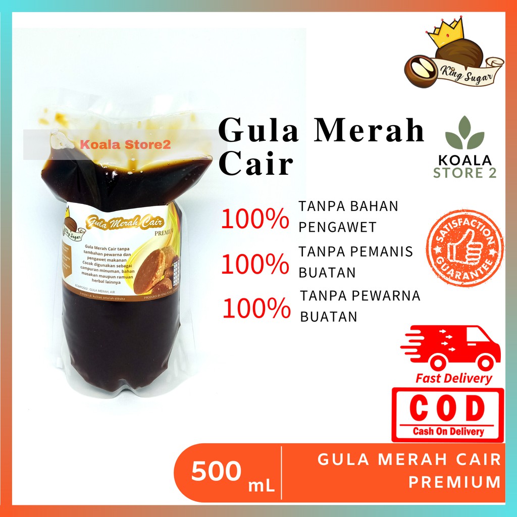 Jual Gula Merah Cair By King Sugar Kemasan Pouch 500 Ml / Brown Sugar ...