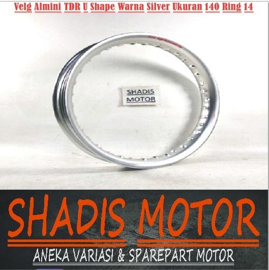 Jual Velg Almini TDR U Shape Ukuran 140 Ring 14 Warna Silver Velg Jari ...