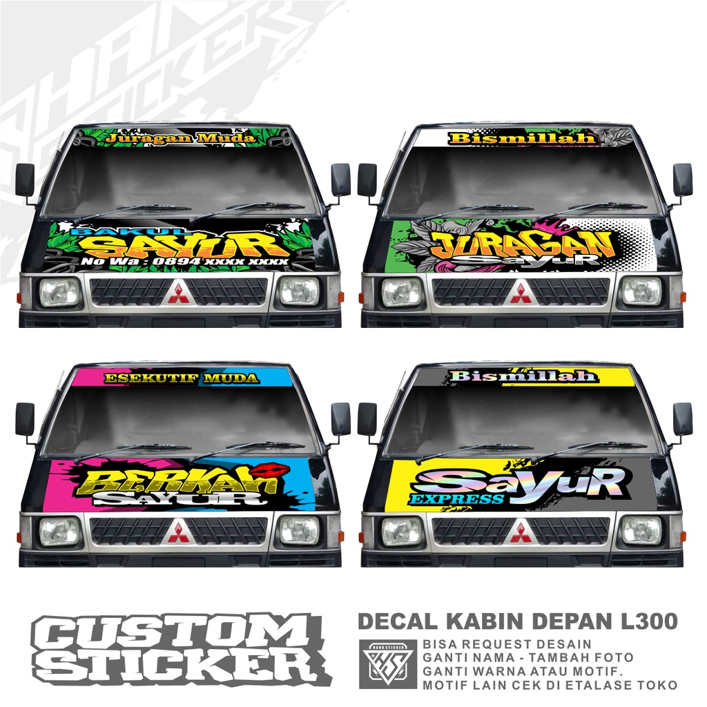 Jual Sticker l300 Atau Decal Print Custom Kabin Depan L300 Bisa Request ...