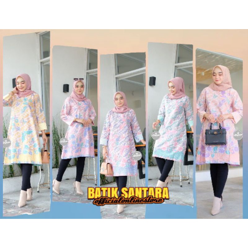 Jual Tunik Batik Soft Modern Seragam Kantor Guru Terbaru M L XL XXL ...
