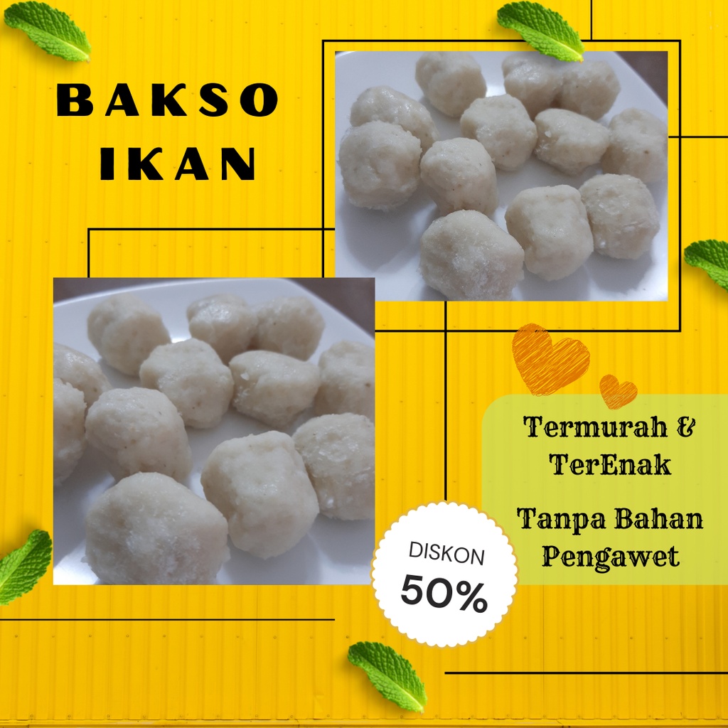 Jual Bakso Ikan 500gr Frozen Food Seafood Baso Ikan Makanan Beku ...